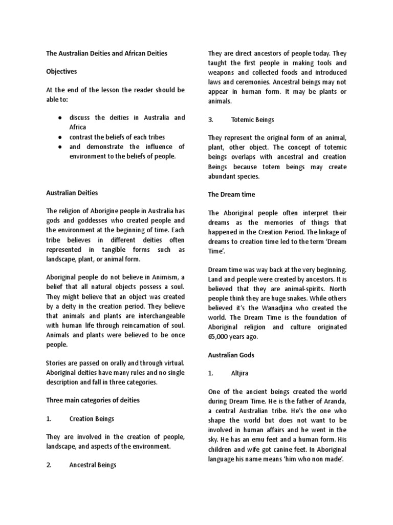 Deities of Africa and Australia | PDF | Deities | Horus