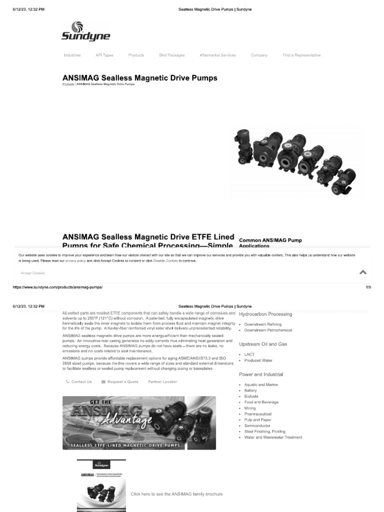 Sundyne Ansimag Pump Overview | PDF