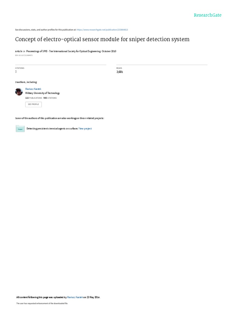 Concept of Electro-Optical Sensor Module For Sniper Detection System ...