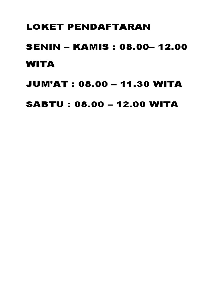 LOKET PENDAFTARAN | PDF