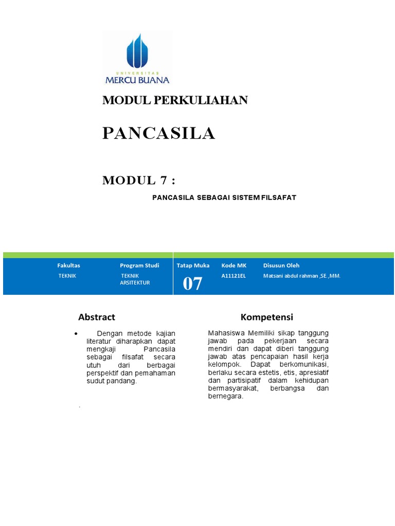 Modul 7 Pancasila | PDF