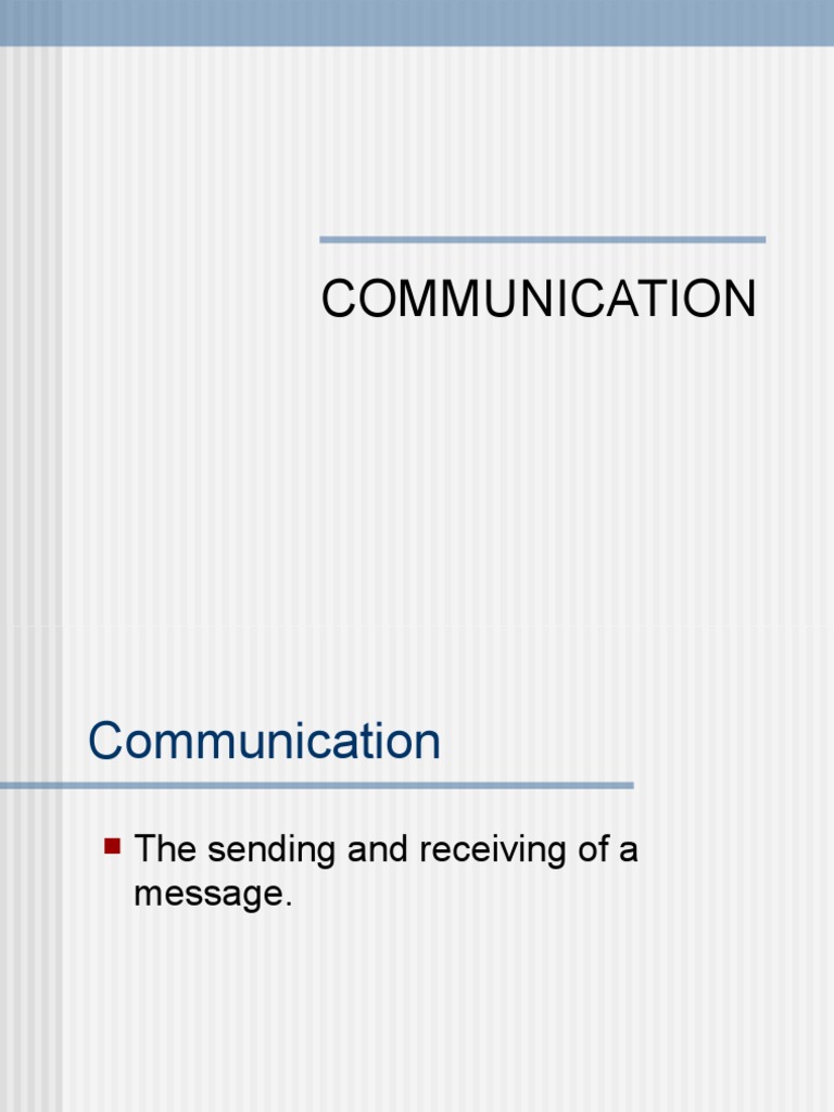 Communication in Nursing | PDF | Communication | Nonverbal Communication