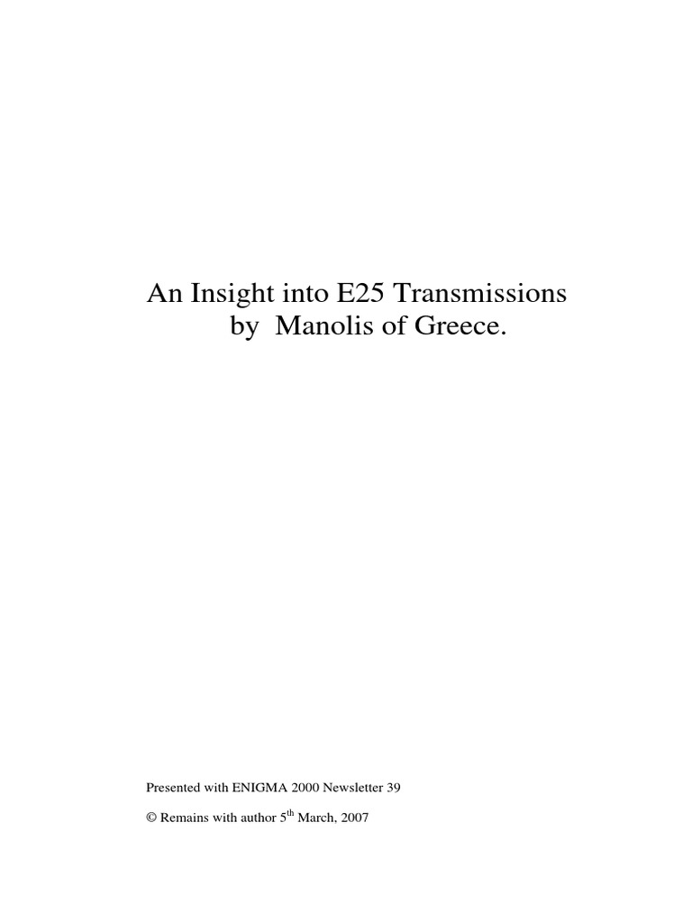 E25 Report | PDF | Cryptanalysis | Electronics