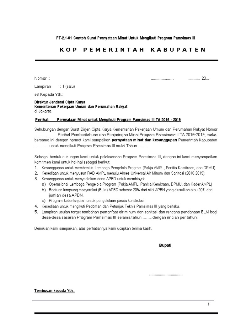 Format Proposal Pamsimas III 2 Editdocx | PDF | Griya & Taman