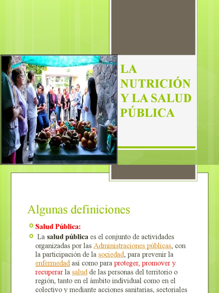 Nutrición y Salud Pública: Conceptos Clave | PDF | Nutrición | Dieta y ...