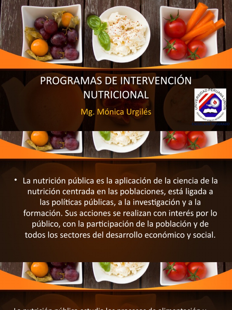 Programas Nutricionales Comunitarios | PDF | Nutrición | Dieta y nutrición