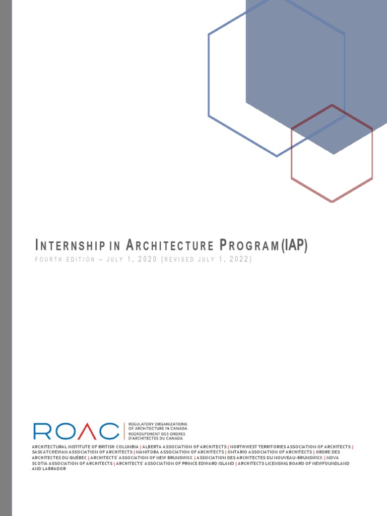IAP Manual - July 2022 | PDF | Architect | Licensure