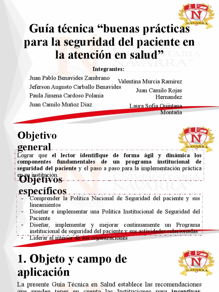 Guía Técnica "Buenas Prácticas para La Seguridad Del Paciente en La ...