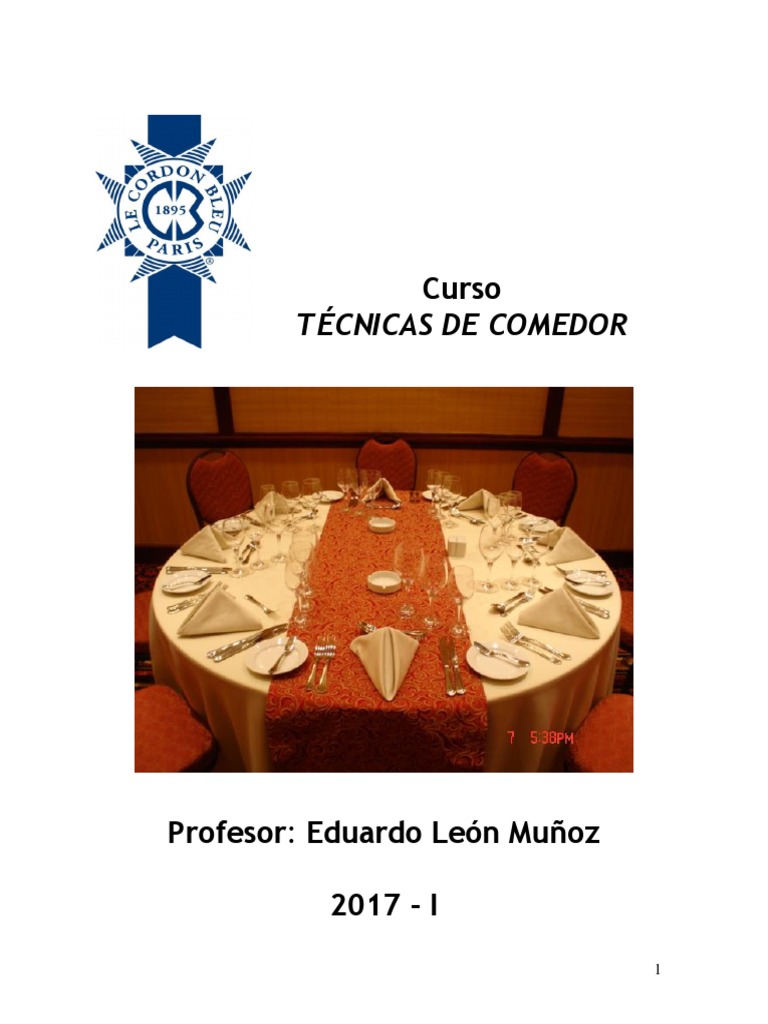 Tecnicas 20177 | PDF | Comedor | Cuchara