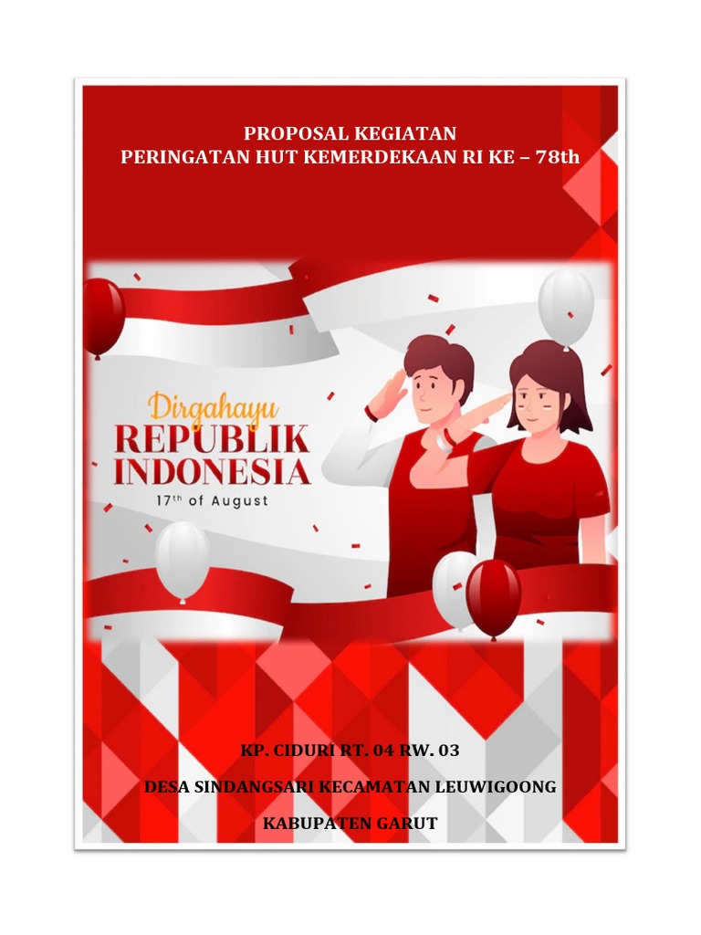 (DOC) Contoh Proposal 17 Agustus Tingkat RT Dan Desa | PDF