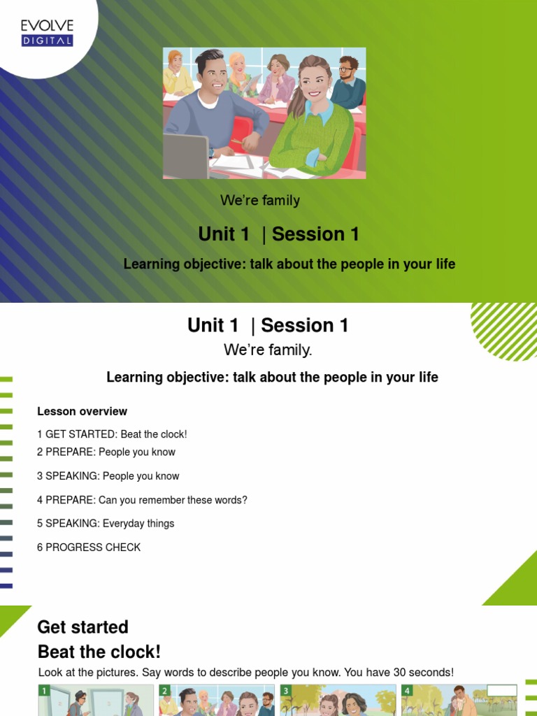 Unit 1 - Session 1: We're Family | PDF | Self-Improvement
