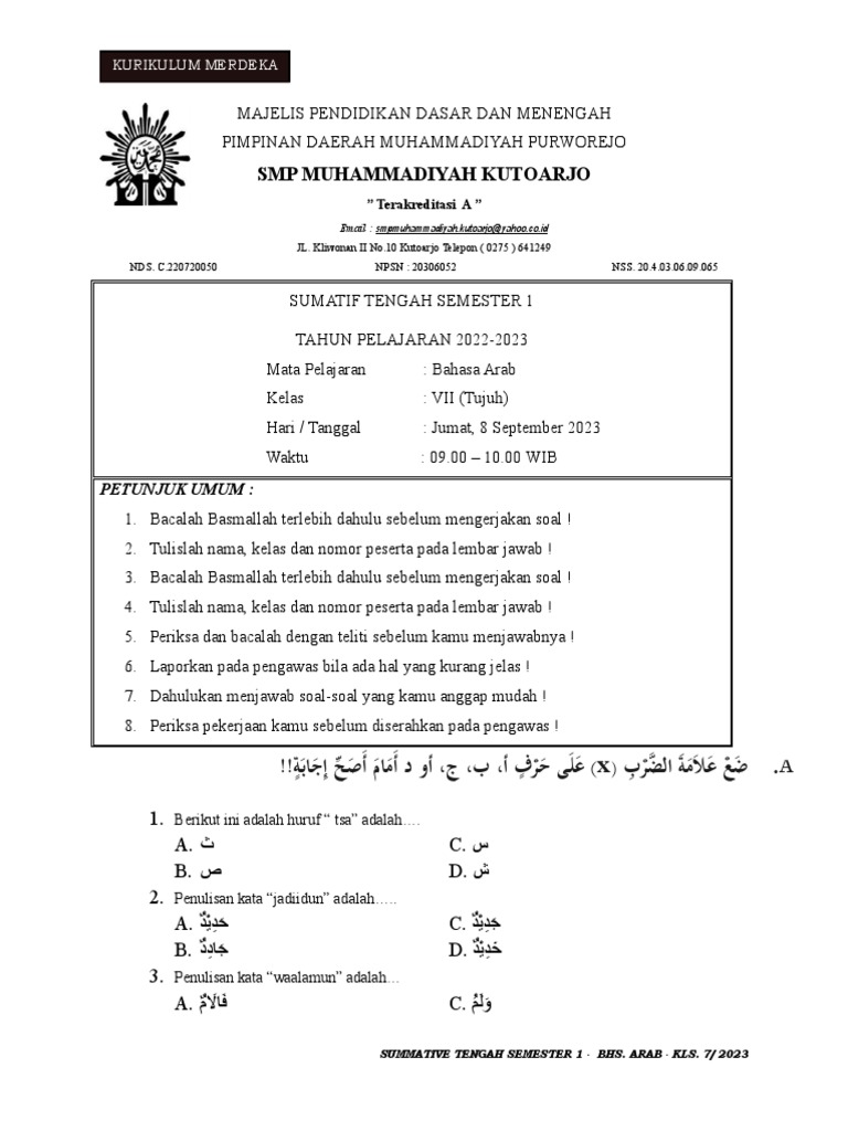 PTS B. Arab | PDF