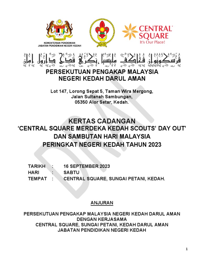 Kertas Kerja CSDO Hari Malaysia 2023 | PDF