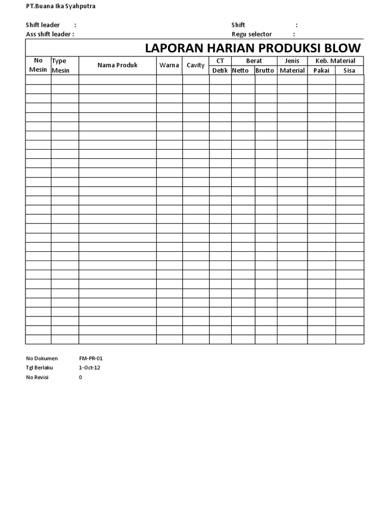 Form Permintaan Perbaikan PT Bis | PDF