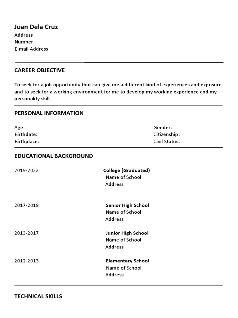 RESUME Sample | PDF