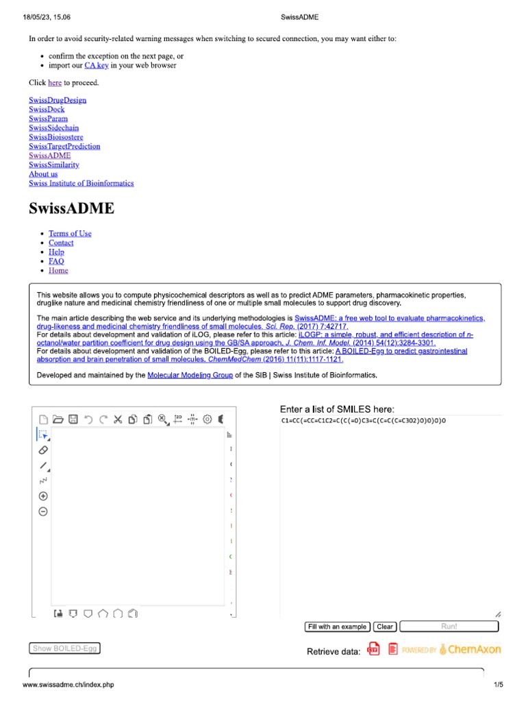 SwissADME Kaemferol | PDF
