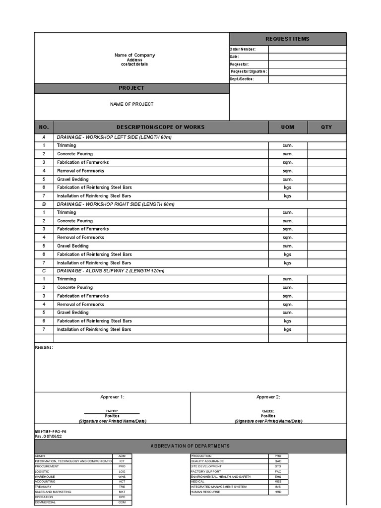 Request For Quotation | Download Free PDF | Engineering | Building Engineering