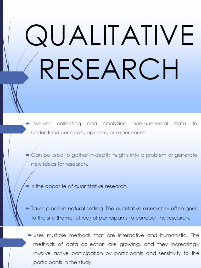 Qualitative Research | PDF | Qualitative Research | Quantitative Research