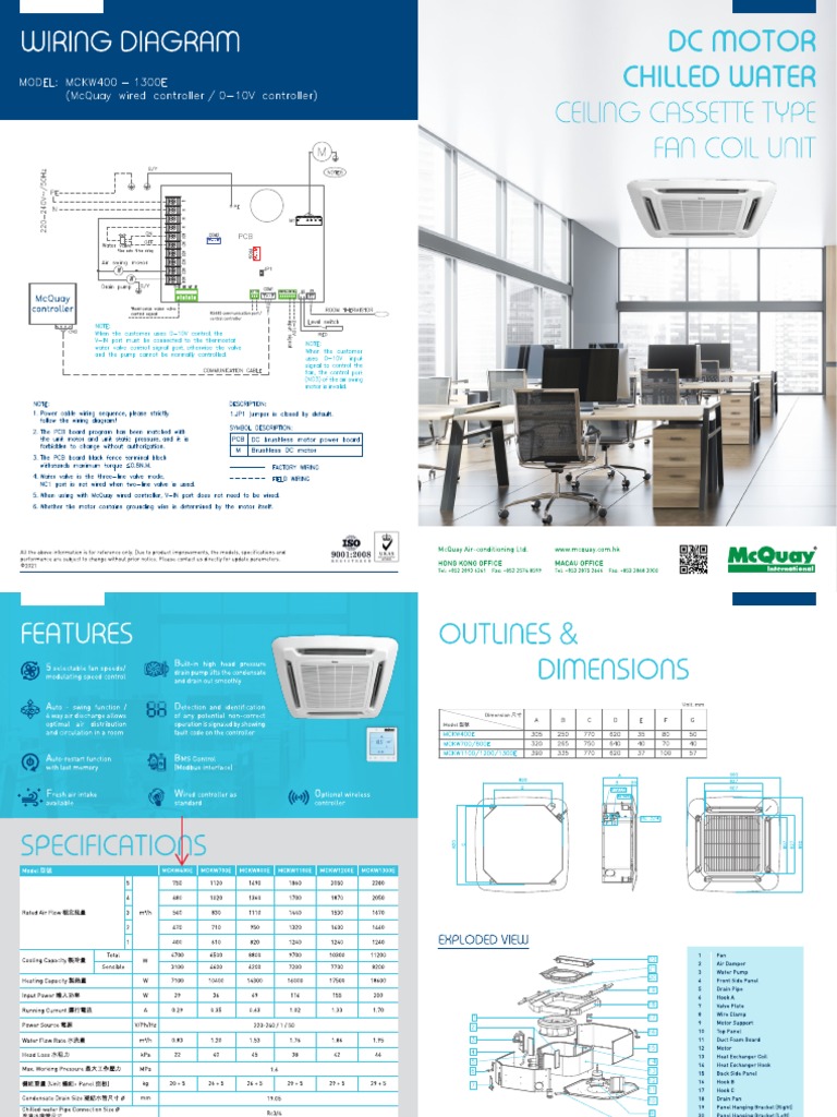 McQuay DC Motor Cassette FCU(大面板) | PDF