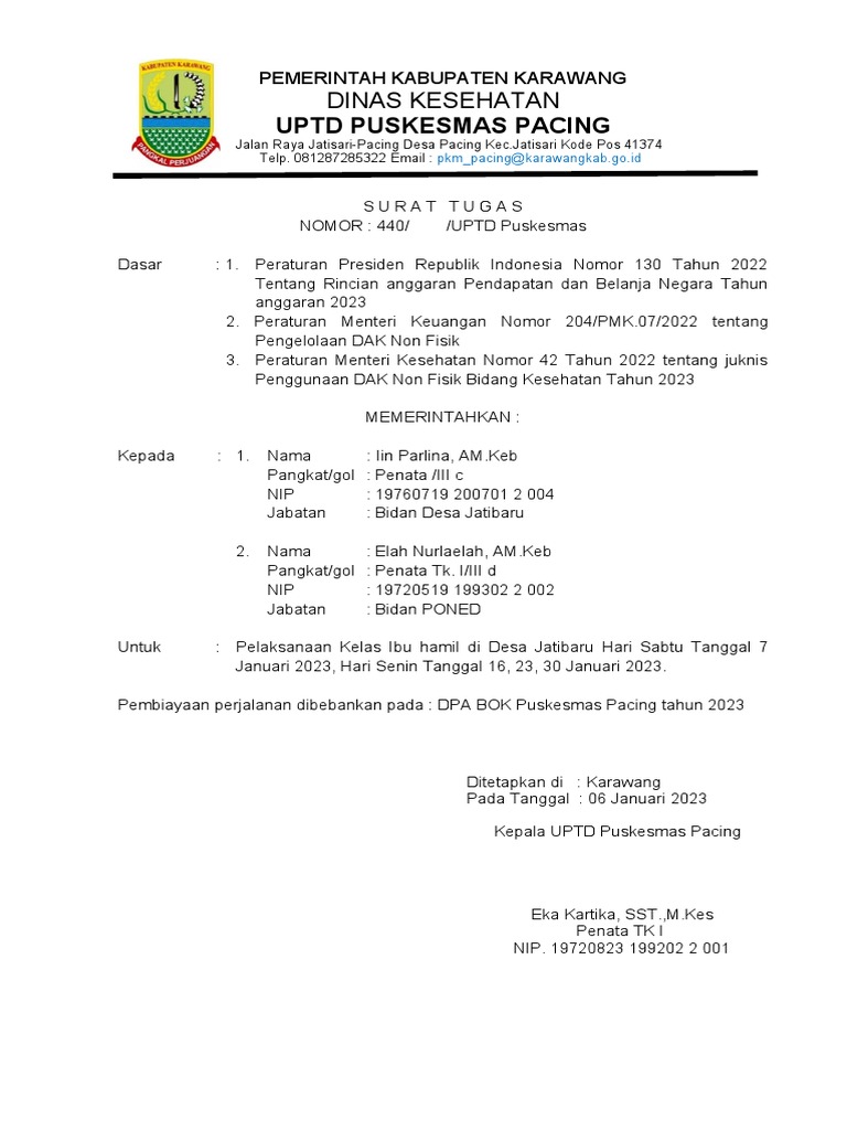 Surat Tugas Terbaru Fikx 2023 | PDF