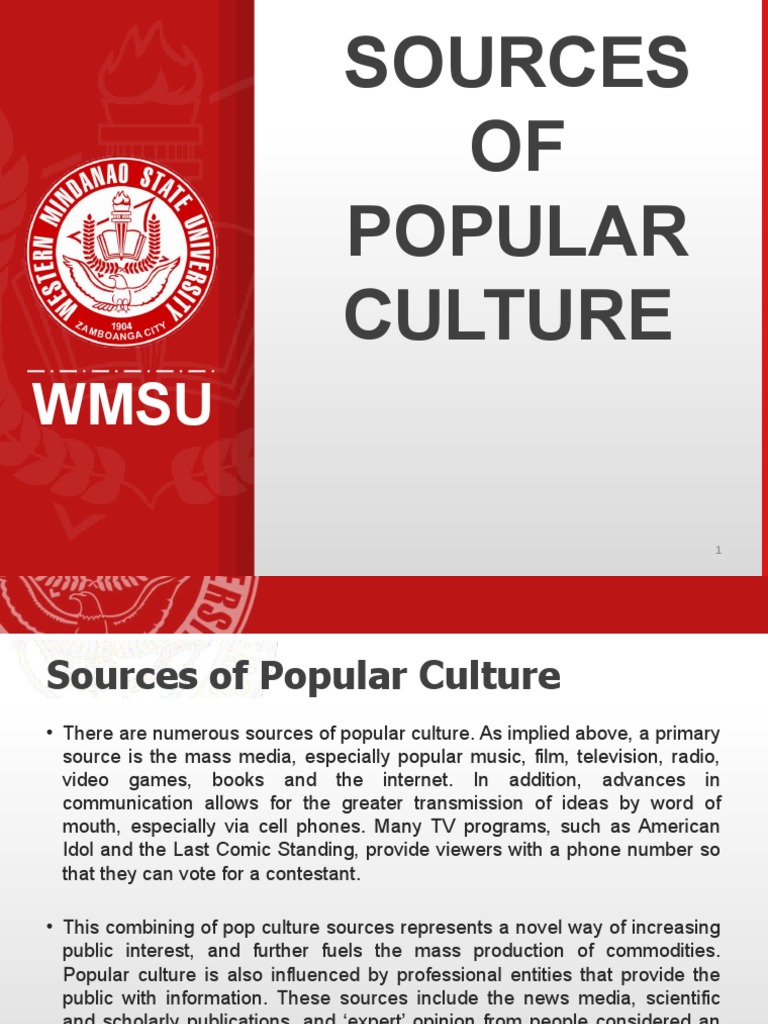 Sources of Popular Culture | PDF