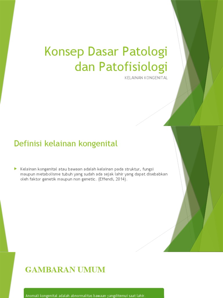 Konsep Dasar Patologi Dan Patofisiologi Kelainan Kongenital | PDF