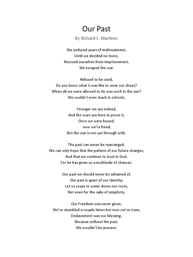 Our Past: A Black History Poem | PDF