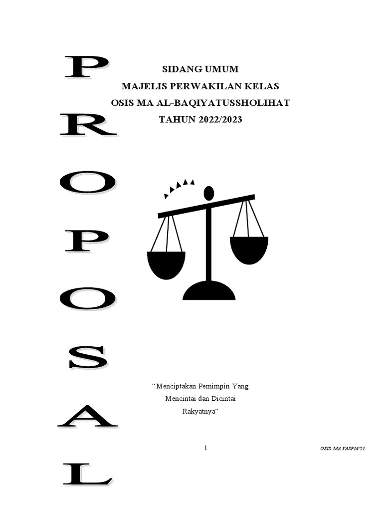 Proposal MPK Osis 2021-2022 | PDF