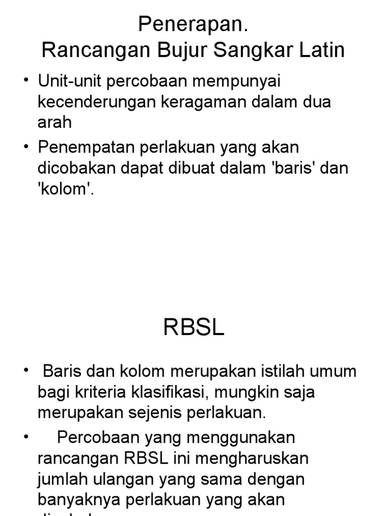 Rancangan Bujur Sangkar Latin | PDF | Metode & Bahan Ajar | Sains ...