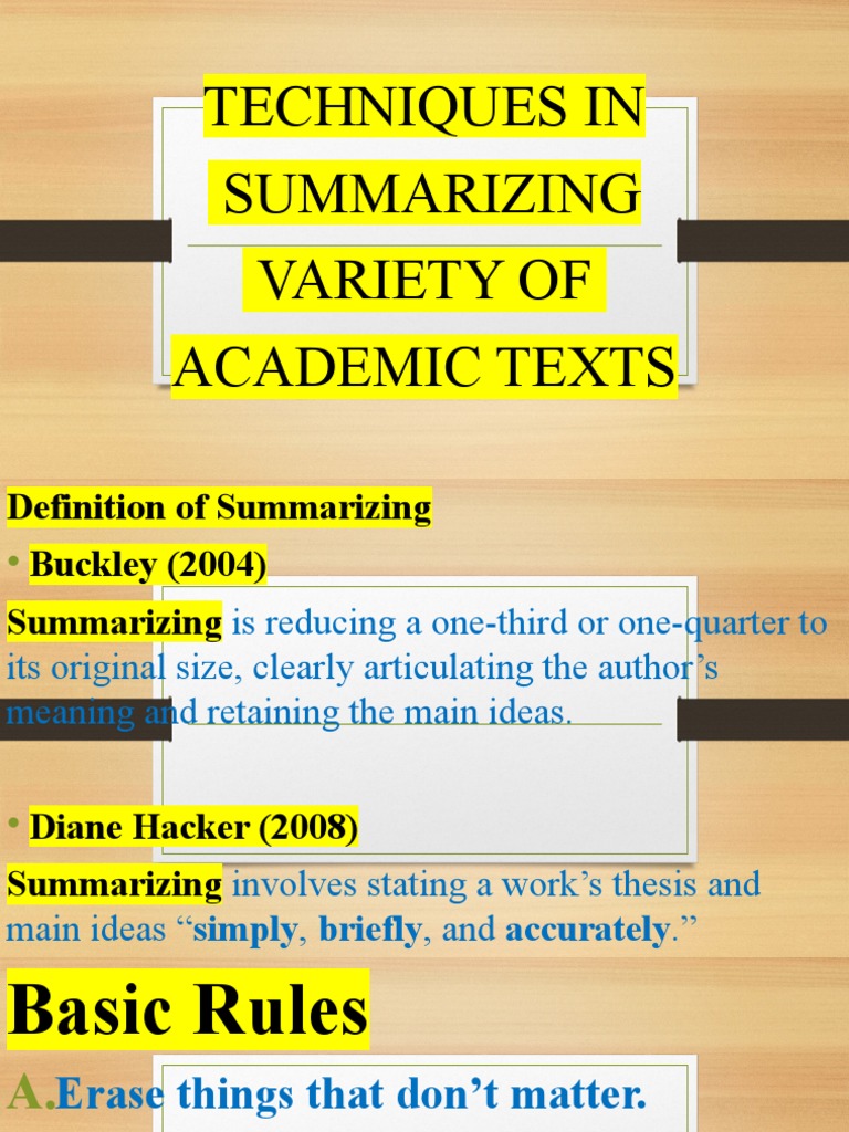 Summarizing A Text | PDF