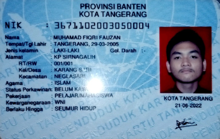 KTP Muhamad Fiqri Fauzan | PDF