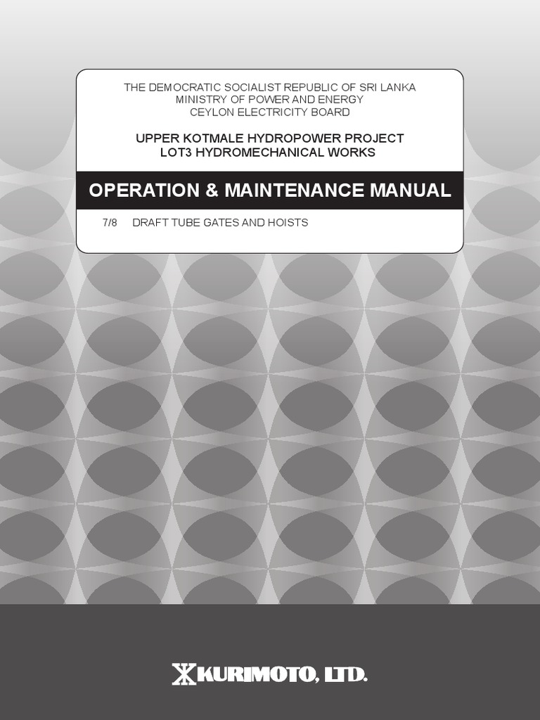 Draft Tube Gates Operation Manual | PDF | Machines | Safety
