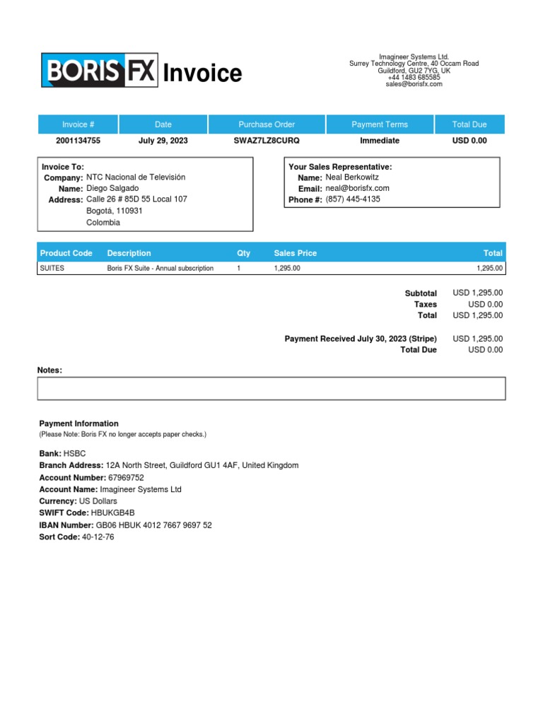 Compra BFX Invoice 2001134755 - Mauricio | PDF | License | Legal Liability