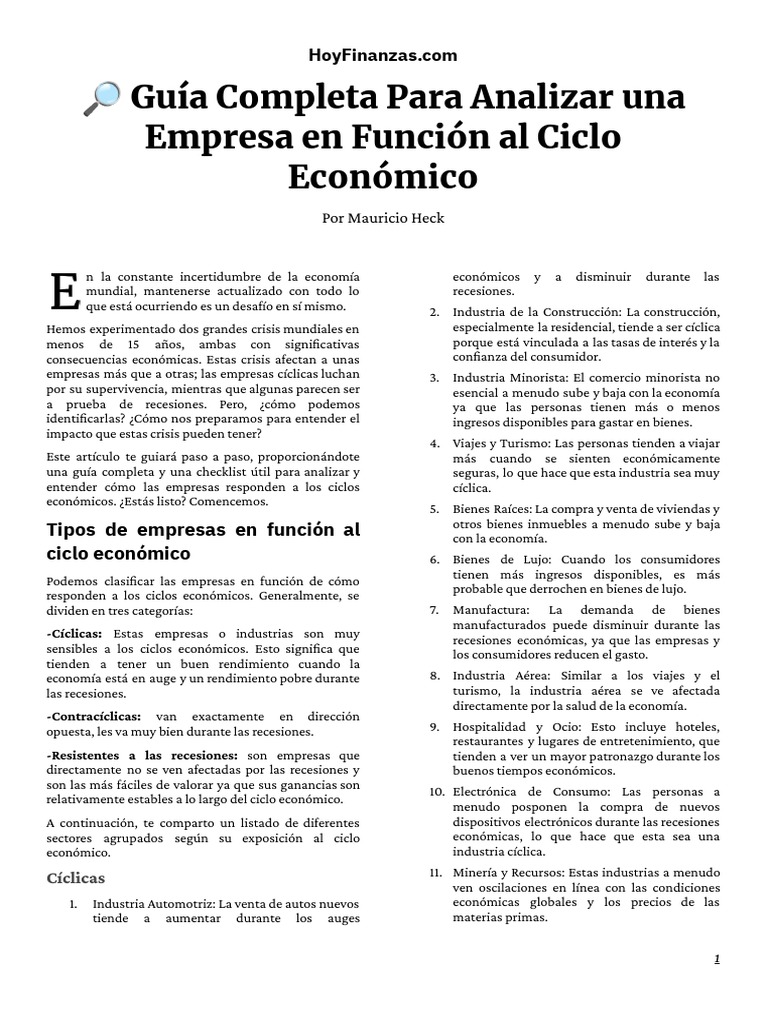 ? Guía Completa para Analizar Una Empresa en Fu | PDF | Apalancamiento (Finanzas) | Business