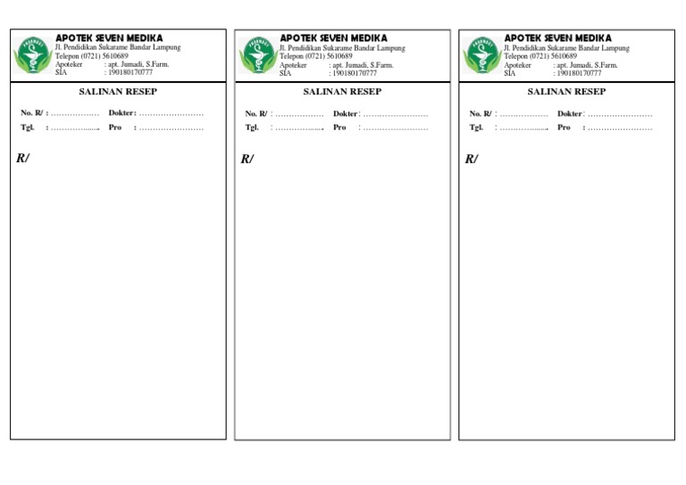 Salinan Resep | PDF