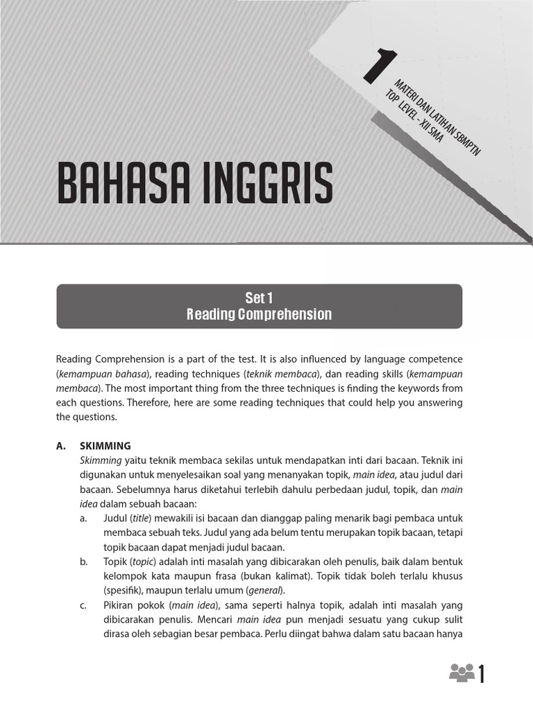 Set 1 Reading Comprehension | PDF