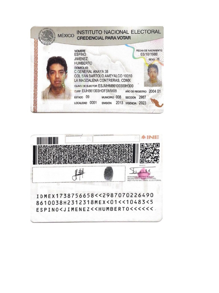 Credencial Ine | PDF