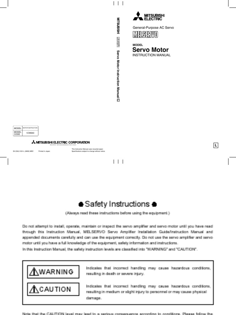 Servo Motor: General-Purpose AC Servo | PDF | Electric Motor | Amplifier