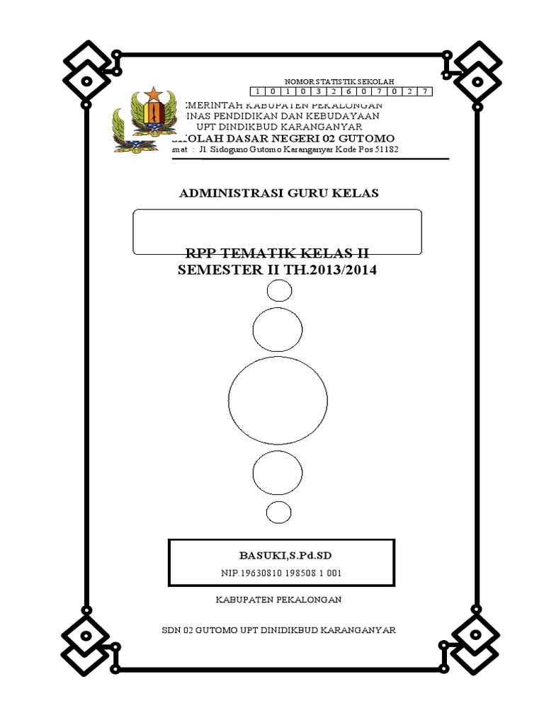 Cover Administrasi Guru Kelas Pns | PDF