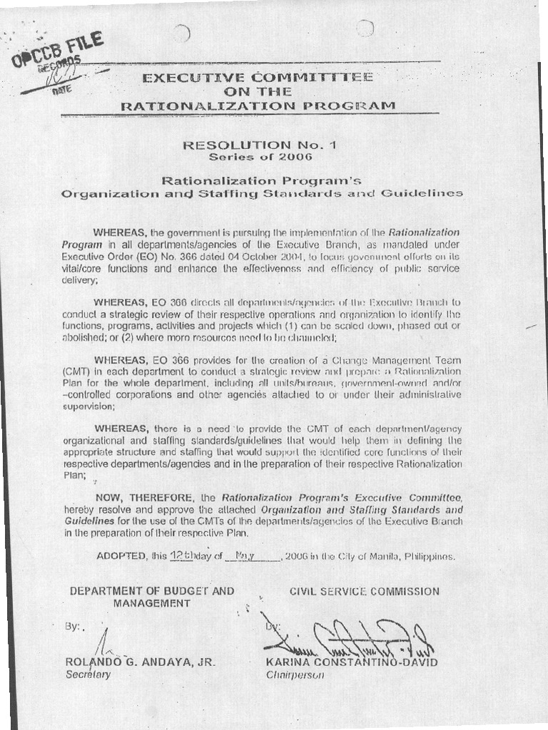DBM-CSC Resolution No. 1, S. 2006 | PDF | Government