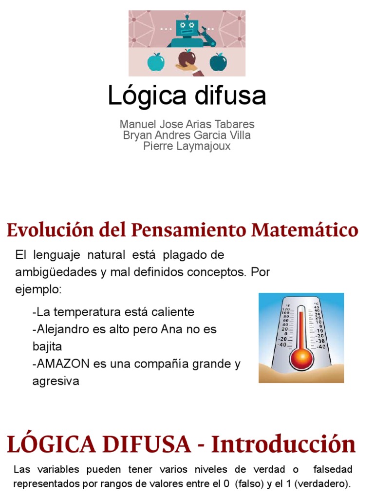 Presentación Lógica Difusa | PDF | Lógica difusa | Incertidumbre