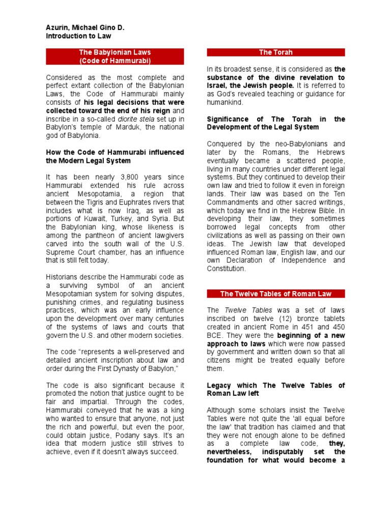 Development of Legal Systems | PDF | Babylon | Mesopotamia