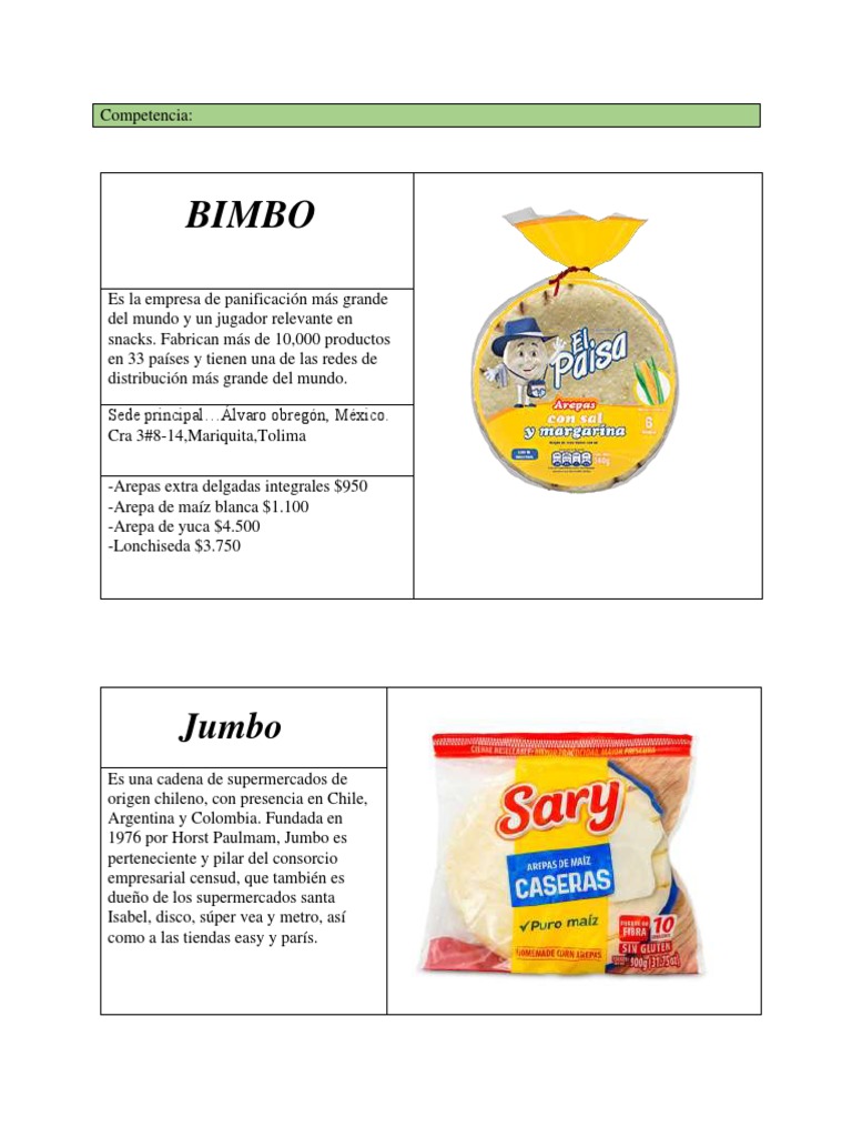 Bimbo: Jumbo | PDF | Marketing | Negocios económicos