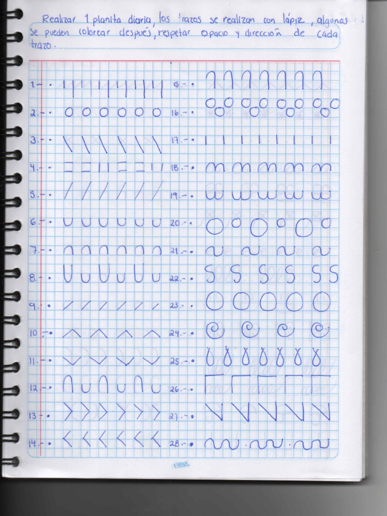 Ejercicios de Caligrafía 1B | PDF