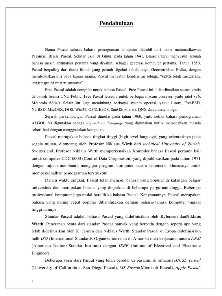 Modul Bahasa Pemrograman Pascal | PDF