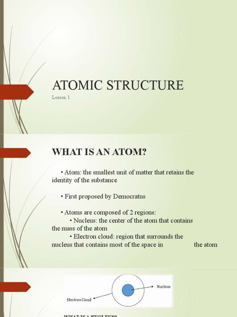 Atomic Structure and Chemical Formulas | PDF | Proton | Atomic Nucleus