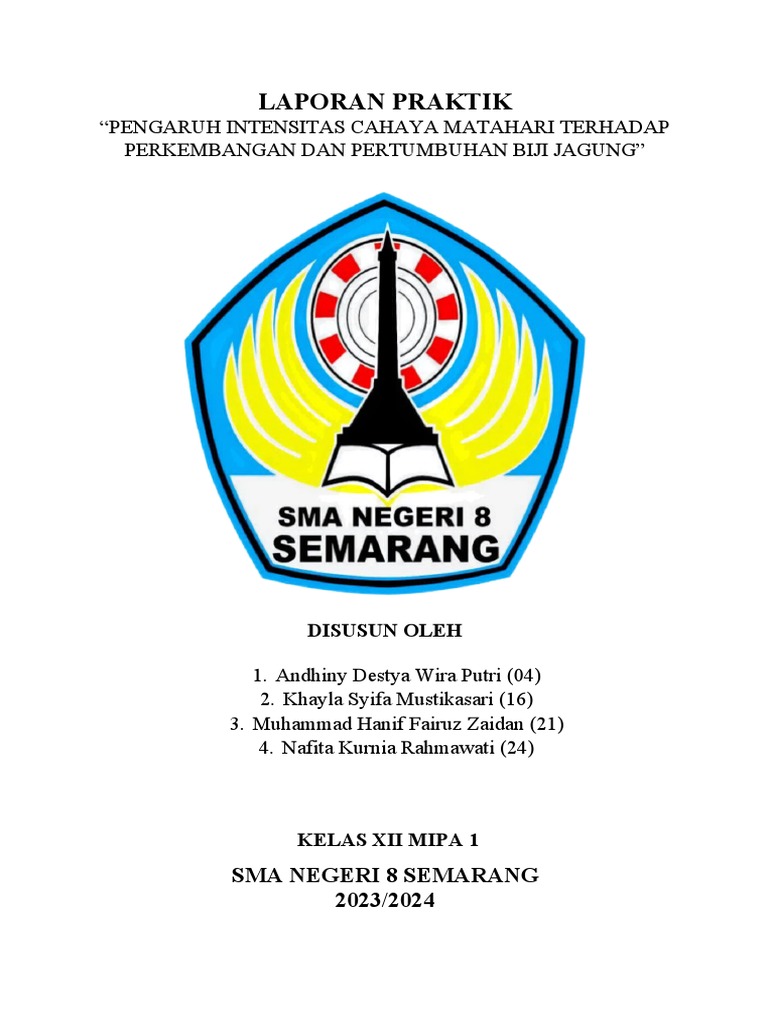 Laporan Praktikum Pengaruh Intensitas Cahaya Terhadap Pertumbuhan Dan ... Laporan Praktikum Pengaruh Intensitas Cahaya Terhadap Pertumbuhan Dan ...