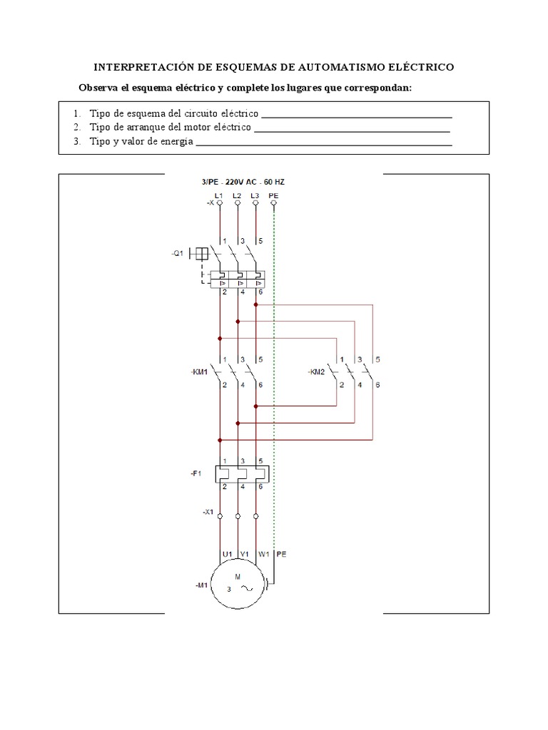 Interpretación de Esquemas de Automatismo Eléctrico | PDF | Corriente ...