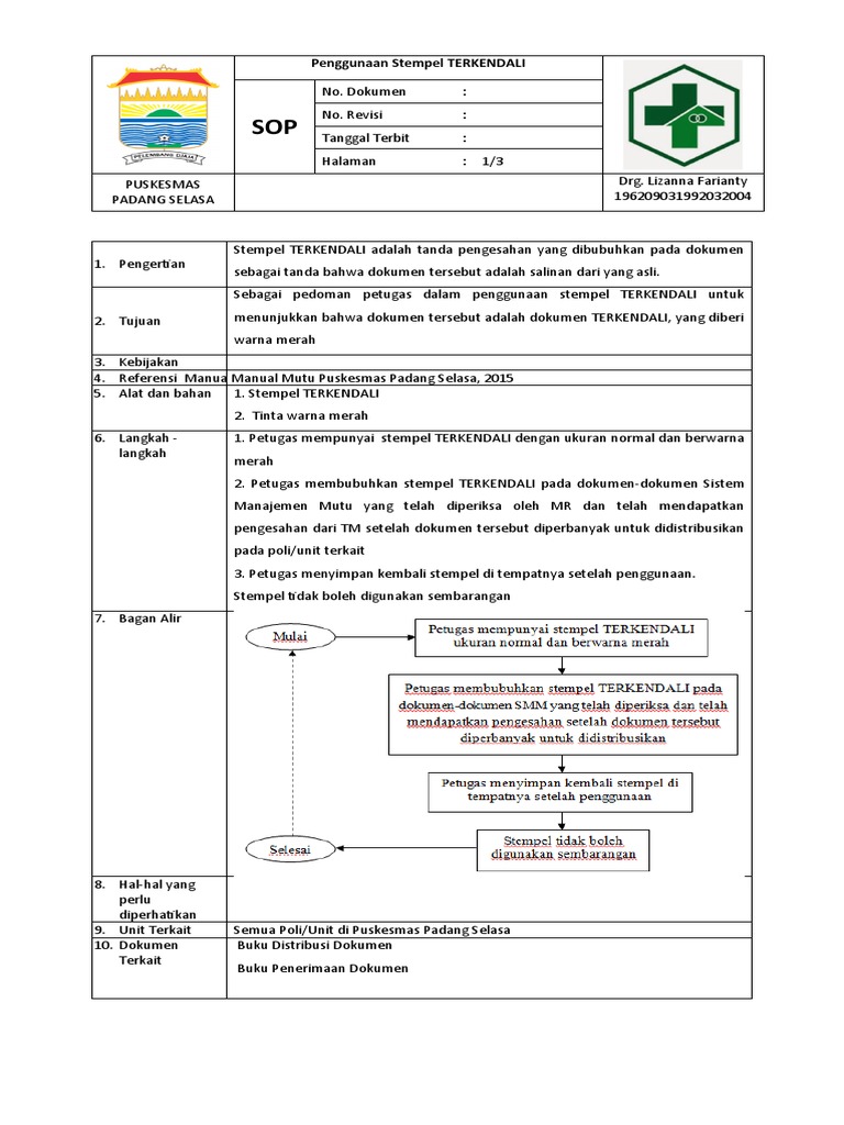 07 Penggunaan Stempel TERKENDALI | PDF