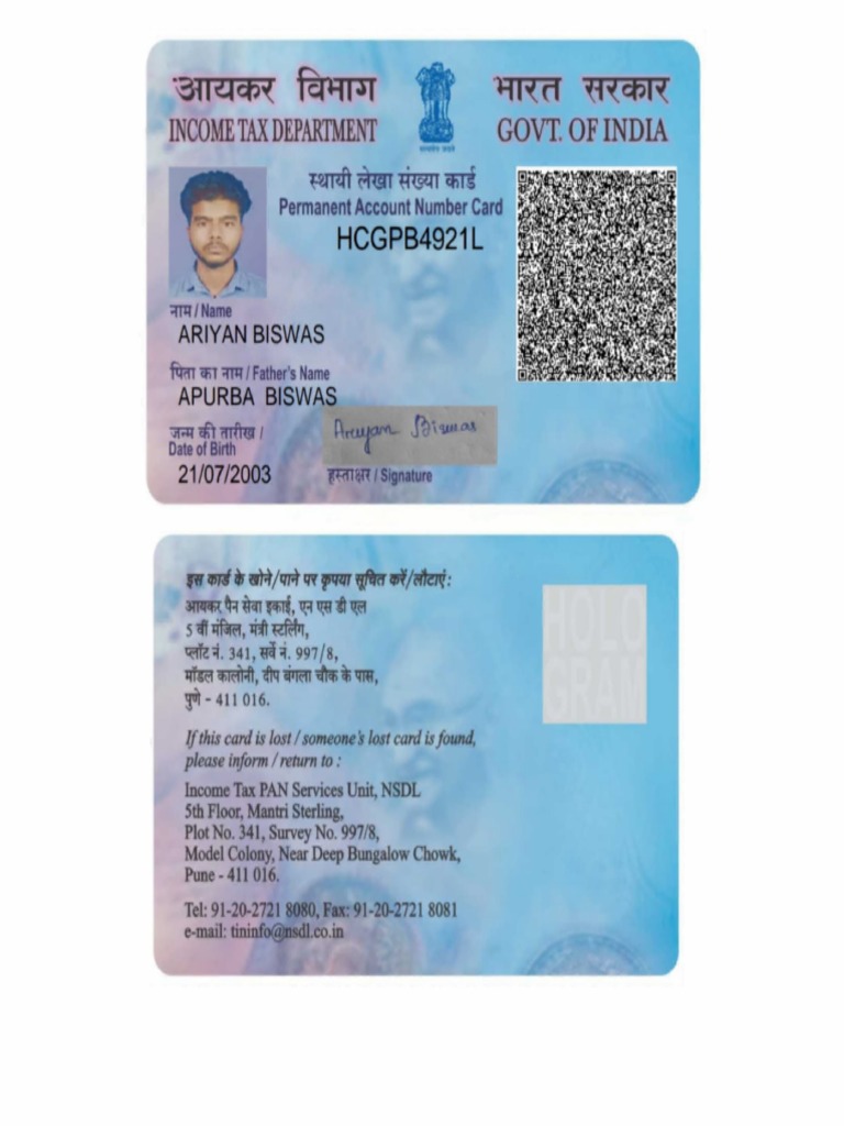 Pan Card | PDF